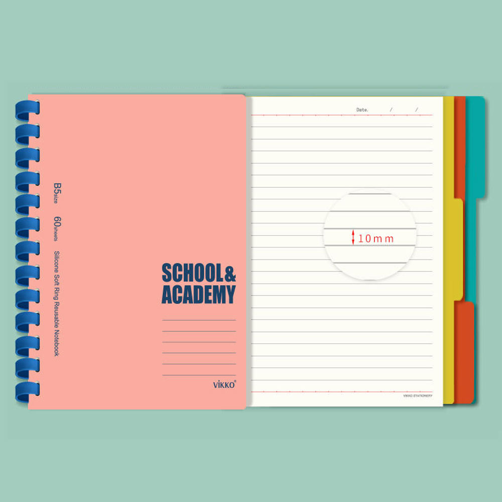 SILICONE SOFT RING NOTEBOOK REUTILIZÁVEL - Vikko